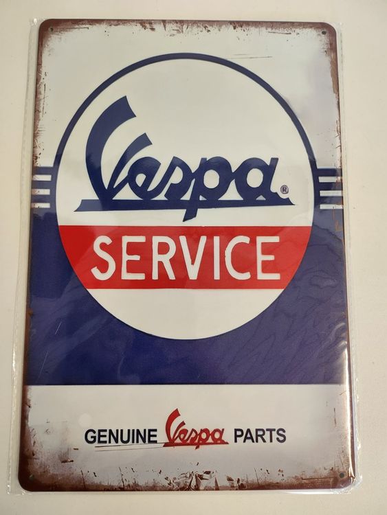 Vespa Service Blechschild 20x30cm (Neu und originalverpackt) in Tuggen ...