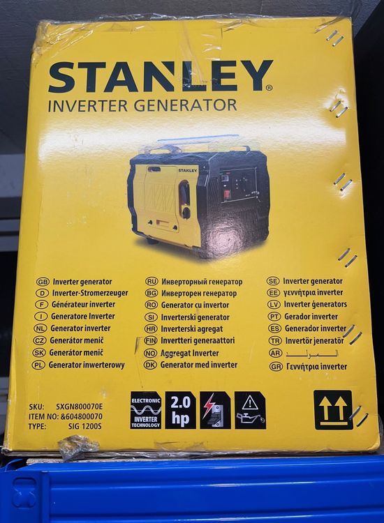 Neuer 2hp Generator Stanley Inverter SIG 1200S (Neu und ...
