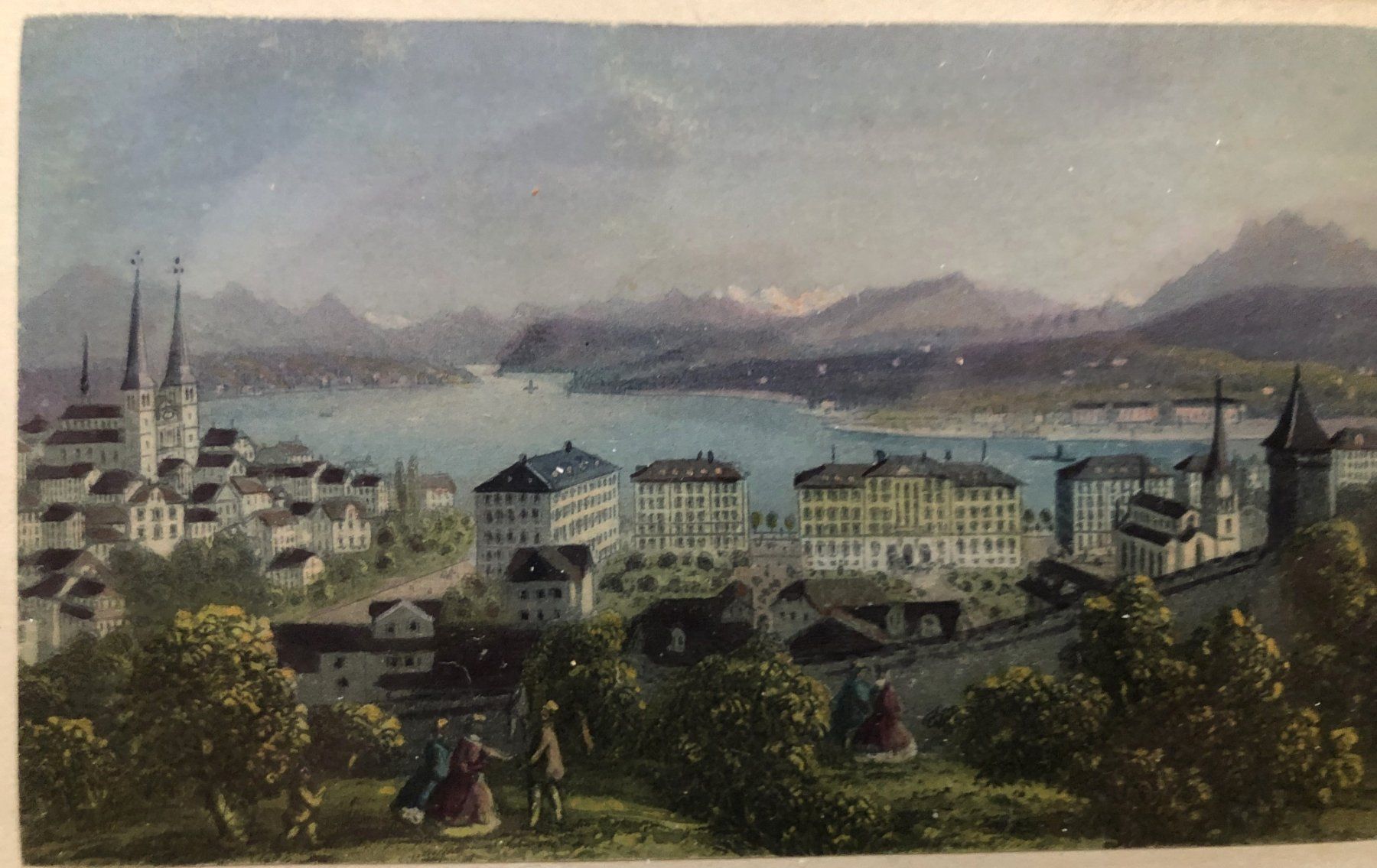 Johann Heinrich Locher - Orig. Aquatinta um 1850 - "Luzern" (Gebraucht ...