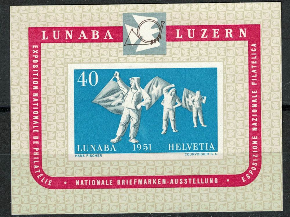Block Briefmarkenausstellung Luzern 1951 postfrisch (Neu (gemäss Beschreibung)) in Bern für CHF ...