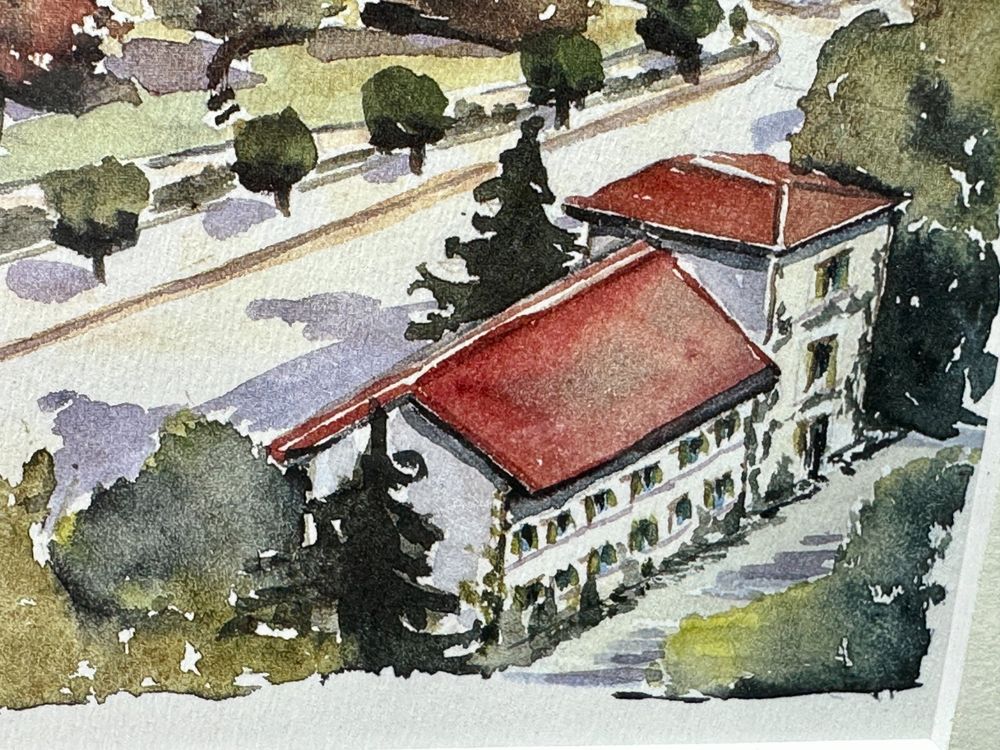 ELISE BURNAND 1996 Aquarelle sur carton Lausanne La Source (Gebraucht) in Morges für CHF 220 ...