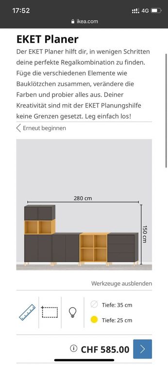 Sideboard von Ikea, EKET - Top Zustand (Neu (gemäss Beschreibung)) in ...