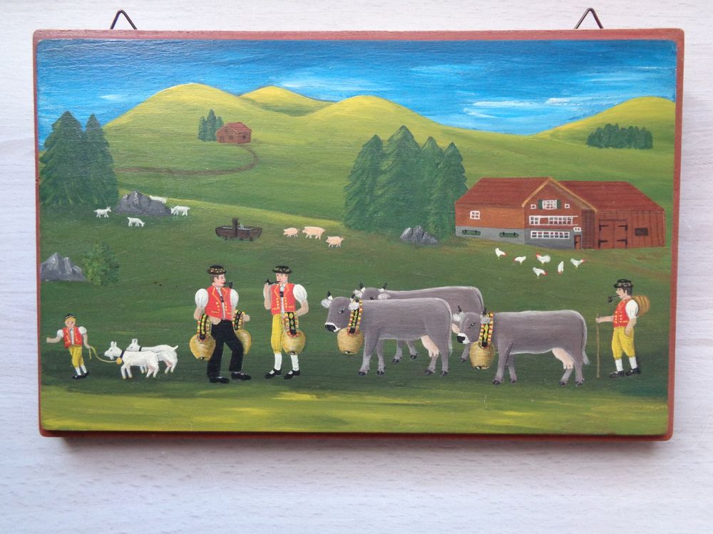 APPENZELLER ALPAUFZUG BAUERNMALEREI NAIVE MALEREI (Gebraucht) in Henggart für CHF 65 – mit ...