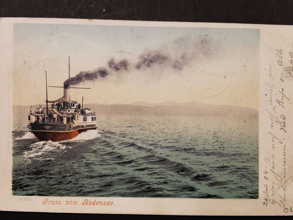 Alte Postkarte Dampfschiff Bodensee, um 1900 Schifffahrt (Gebraucht) in Rheineck für CHF 7 – mit ...