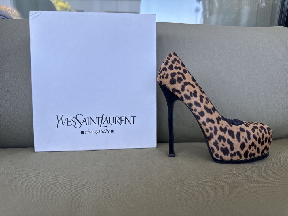 Yves Saint Laurent Leopard Platforms, Size 39, Like New! (Neu (gemäss ...