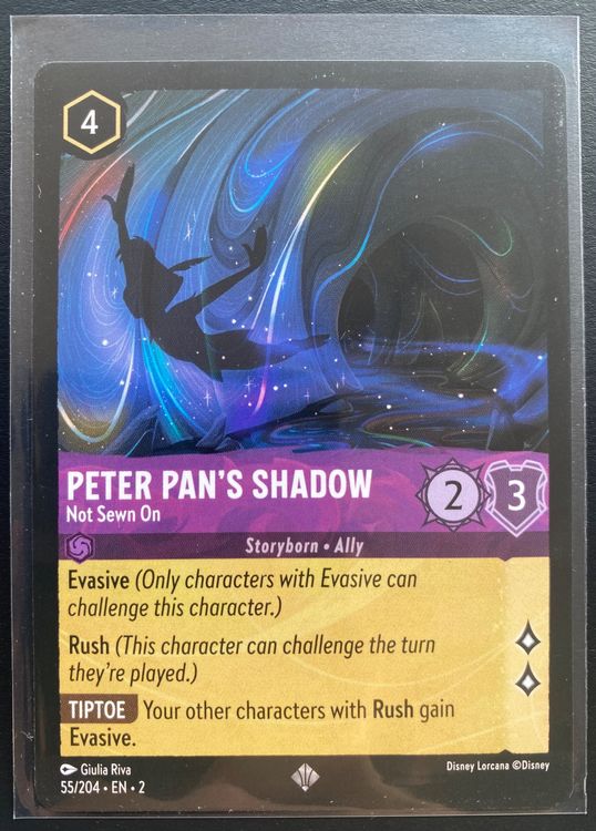 Lorcana PETER PAN’S SHADOW 55/204 EN-2 Super Rare (Gebraucht) in Lugano für CHF 1 – mit ...