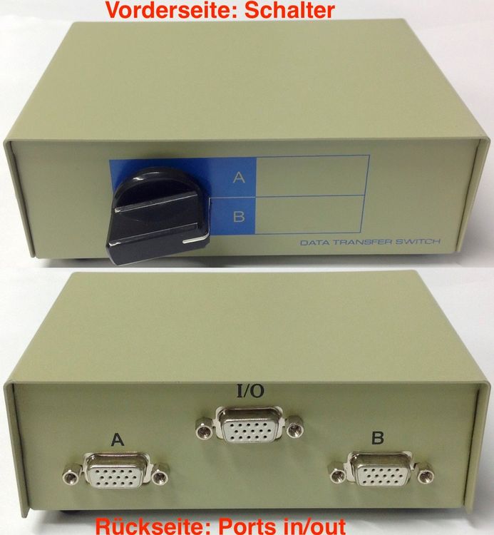 Roline Switch VGA AB 1Rechner-zu-2Monitore 15pol HD-Sub (Gebraucht) in ...