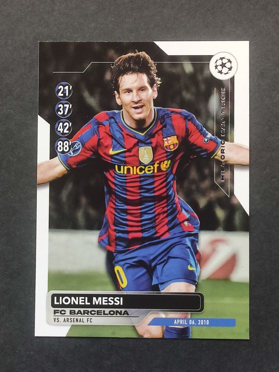 Lionel Messi Historic Hatricks Insert Topps 23-24 Barcelona (Gebraucht ...