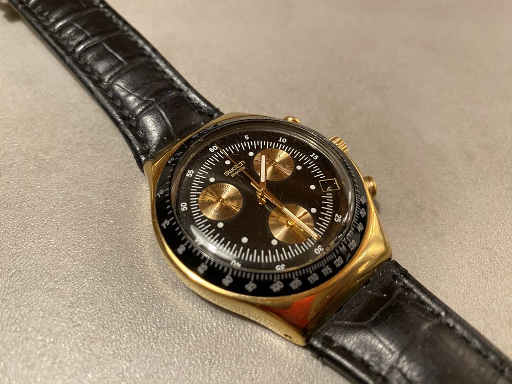 Swatch x 007 James Bond Irony Chrono Goldfinger 1964 (Gebraucht) in Meiringen für CHF 299 – mit ...