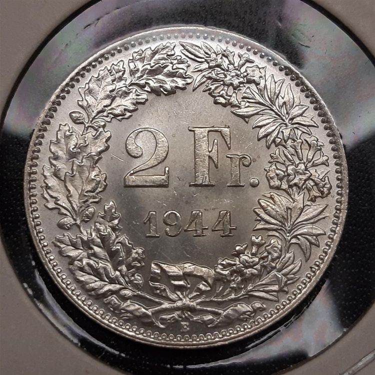 2 Franken 1944 unz-stgl (188.8) (Neu (gemäss Beschreibung)) in Pfäffikon ZH für CHF 12 – mit ...