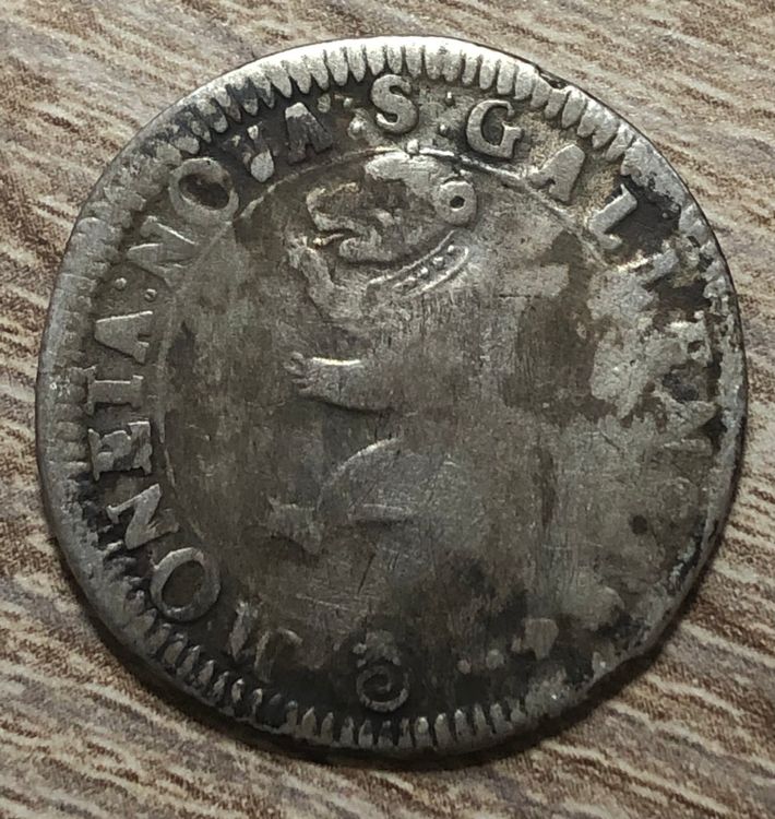 15 Kreuzer 1730 – Stadt St. Gallen – sehr schlechte Erhalt. (Gebraucht ...