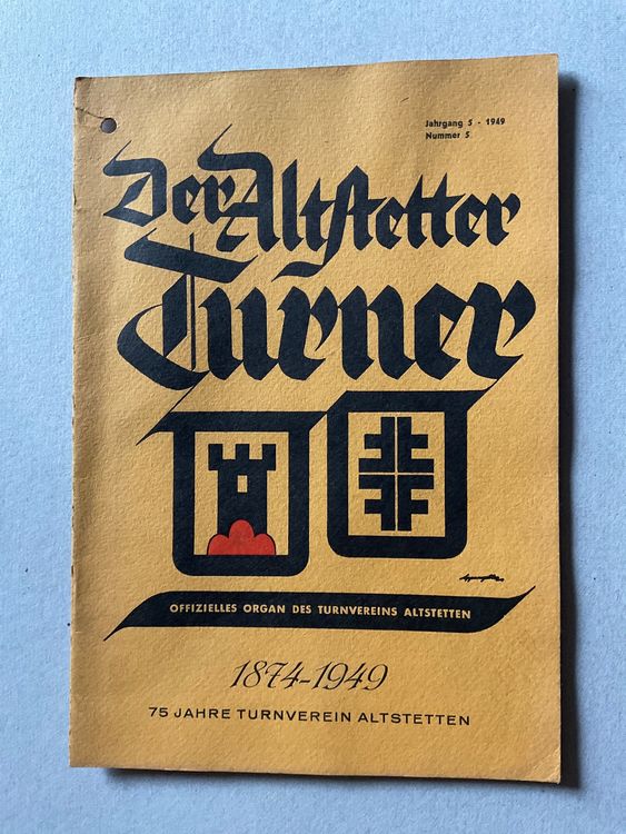 Dokument Turnverein Altstetten 1874-1949 Jubiläumsschrift (Gebraucht) in Tecknau für CHF 18 ...