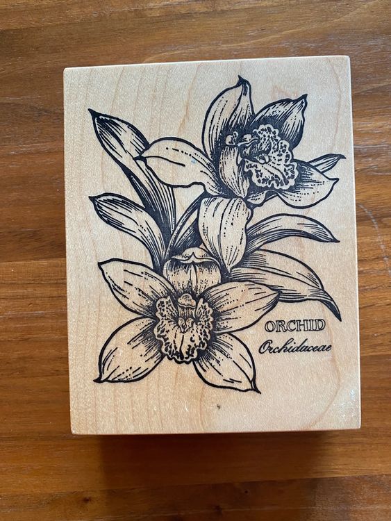 Grosser Holz Stempel Orchidee (Gebraucht) in Balsthal für CHF 5 – mit ...