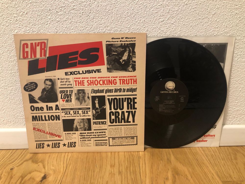 GUNS N' ROSES - G N' R LIES LP ORIG USA 1988 HARD ROCK (Gebraucht) in ...