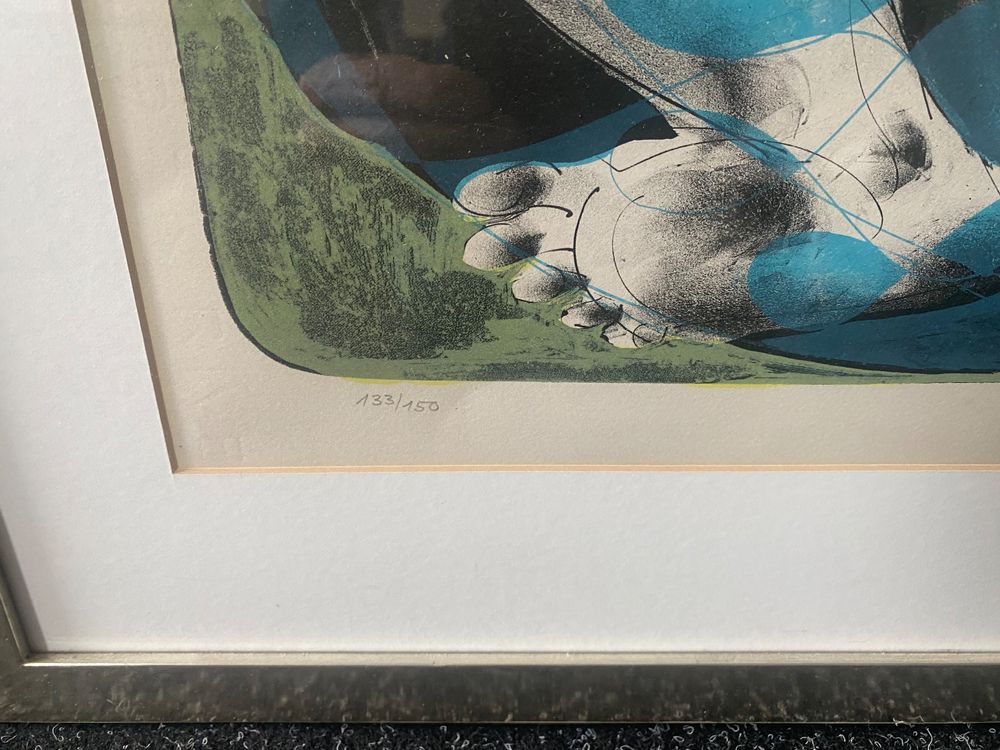 Hans Erni "Badende" Lithographie 1960 (Gebraucht) in Cham für CHF 100 – nur Abholung auf Ricardo ...