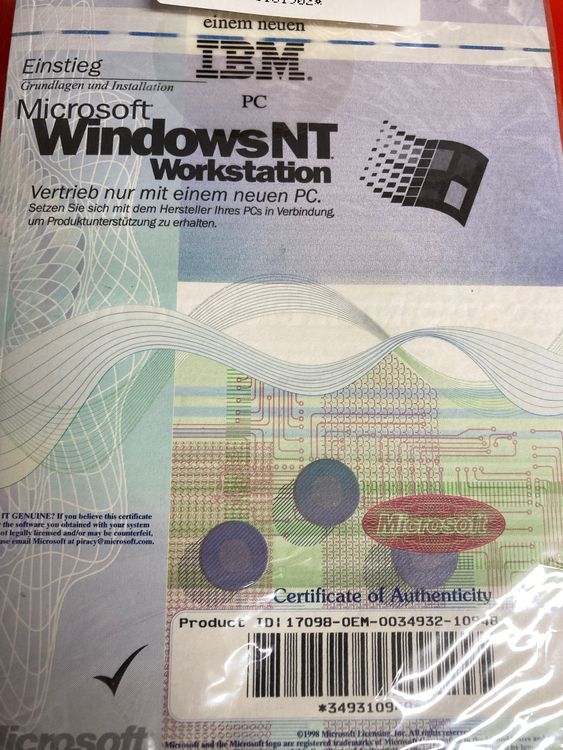 Windows NT Workstation (Neu und originalverpackt) in Wetzikon ZH für ...