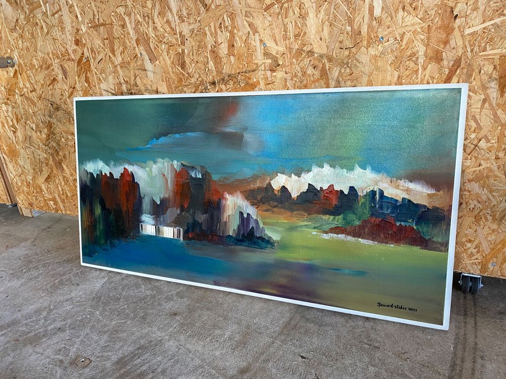 Tolles grosses Ölgemälde, Fantasielandschaft, Bruno A. Weber | Kaufen auf Ricardo