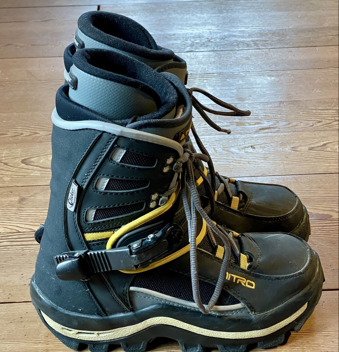 Snowboard Step-in Schuh-Bindung-Set Nitro Clicker, Gr. 290 (Gebraucht ...