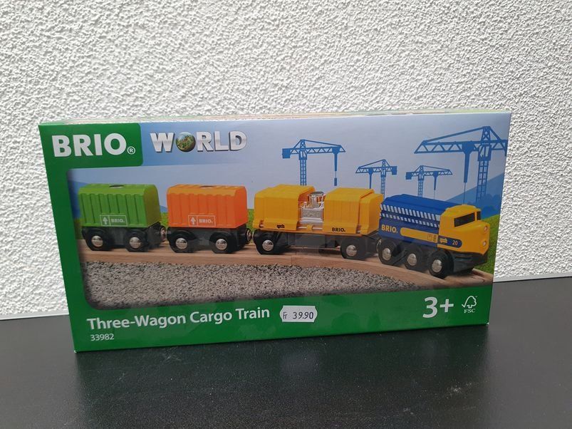 Neu - Brio - 33982 - Three- Wagon Cargo Train (Neu und originalverpackt ...