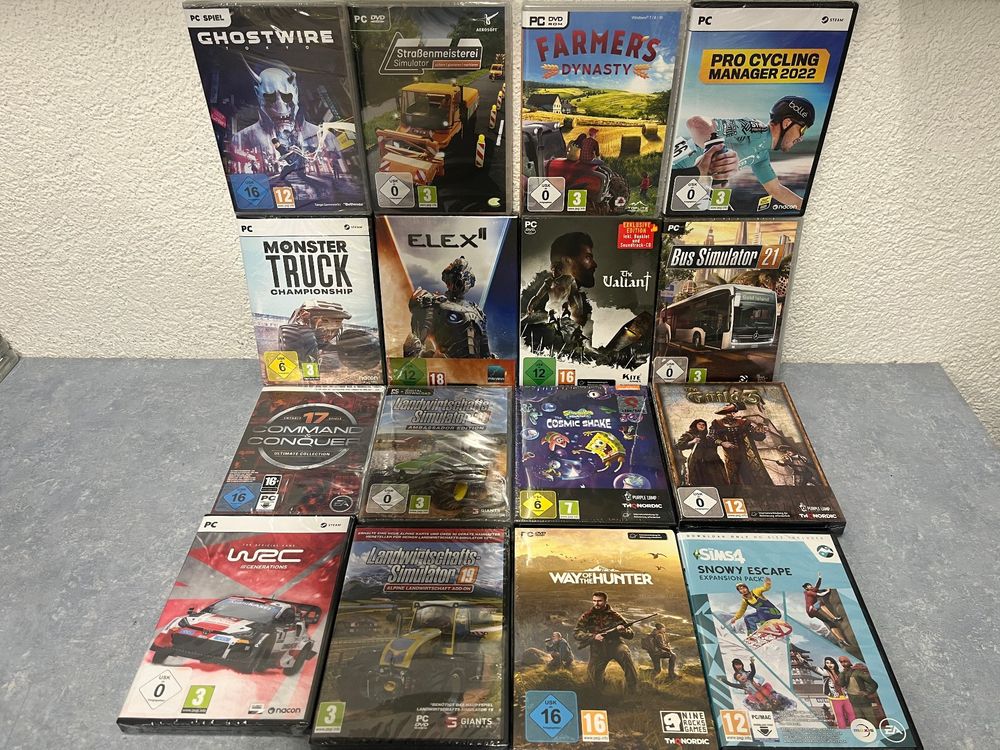 PC Gamesammlung, 16 Games - NEU (Neu und originalverpackt) in Lachen SZ ...