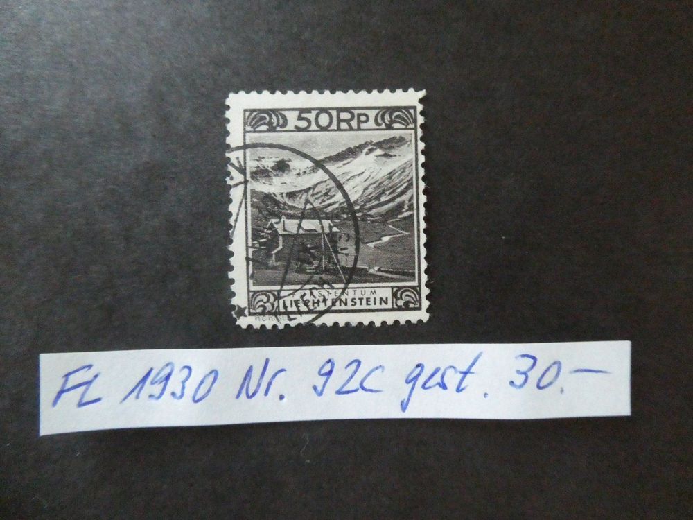 FL 1930 Nr. 92C gestempelt (Gebraucht) in Lausen für CHF 4.5 – mit Lieferung auf Ricardo kaufen