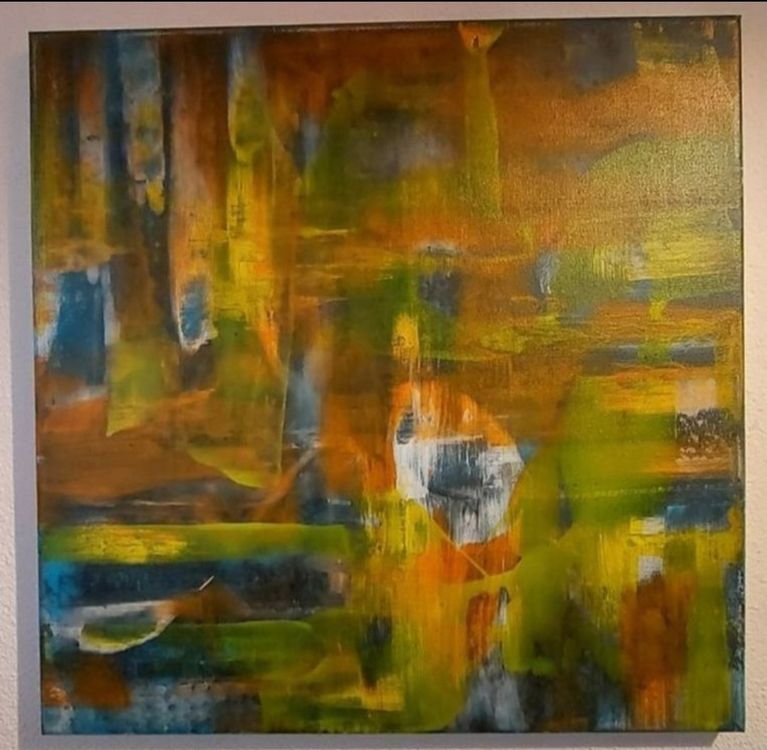 Bild, Farbenfroh,von mir selbstgemalt 40×40 (Neu (gemäss Beschreibung)) in Riehen für CHF 30 ...