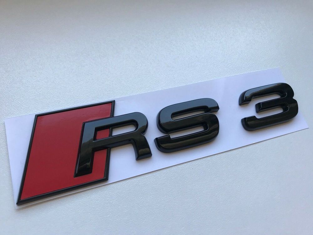 Emblem Schriftzug Logo schwarz Audi RS3 | Kaufen auf Ricardo