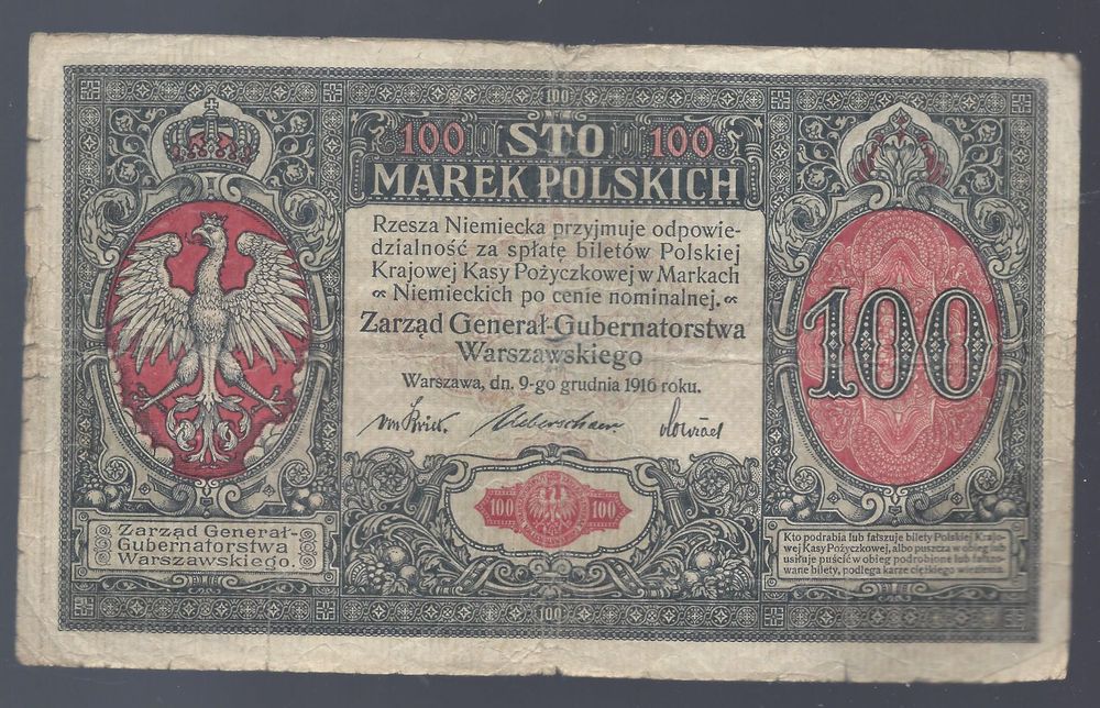 Polen 100 Marek Polskich 1916 | Kaufen auf Ricardo
