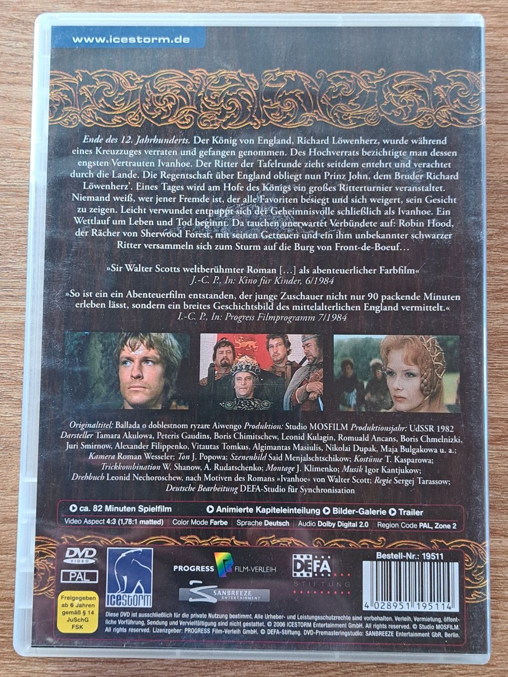 DVD Die Ballade vom tapferen Ritter Ivanhoe, Sergey Tarasov (Neu ...