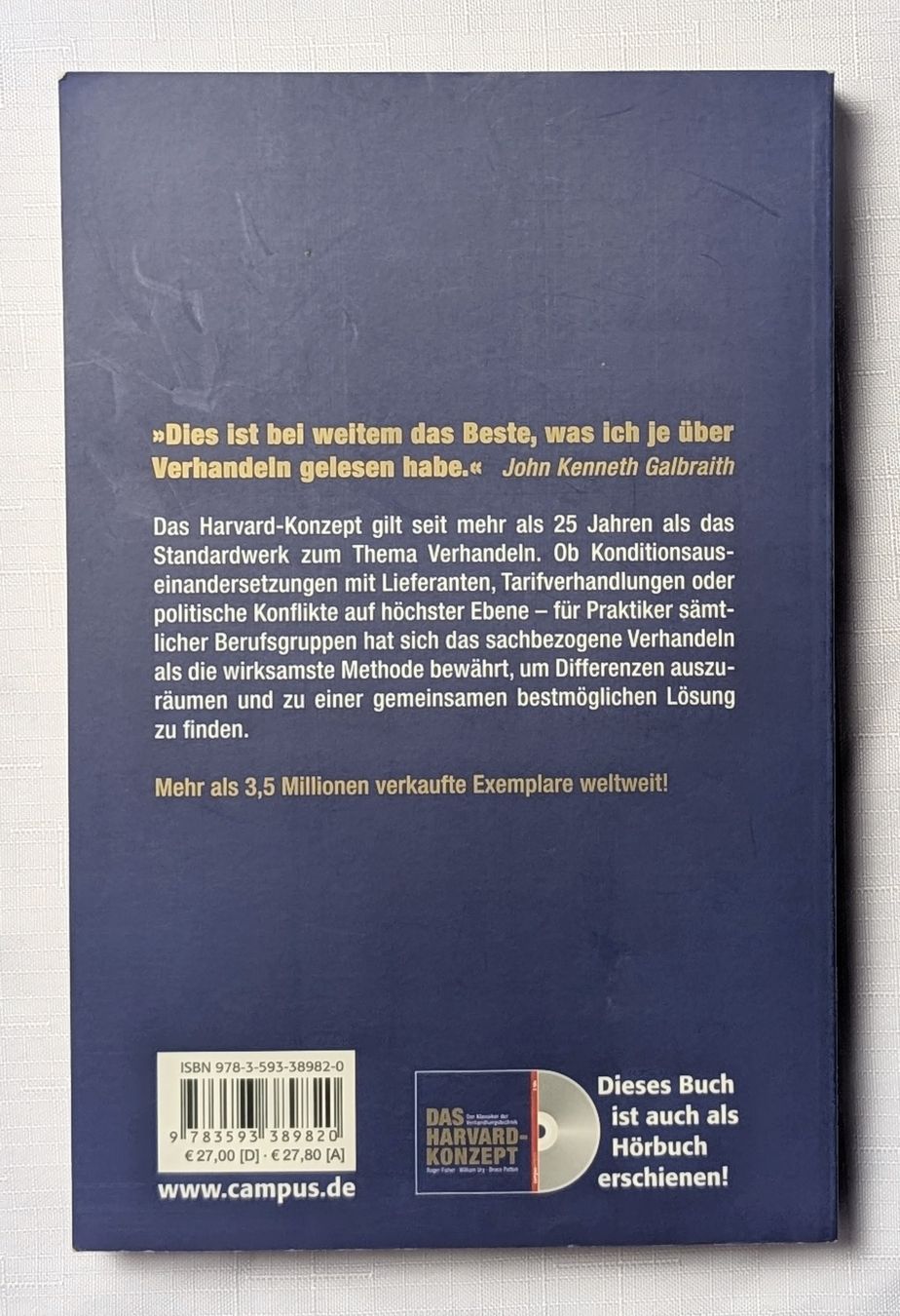 Das Harvard-Konzept - Roger Fisher, William Ury und Bruce P. (Neu ...