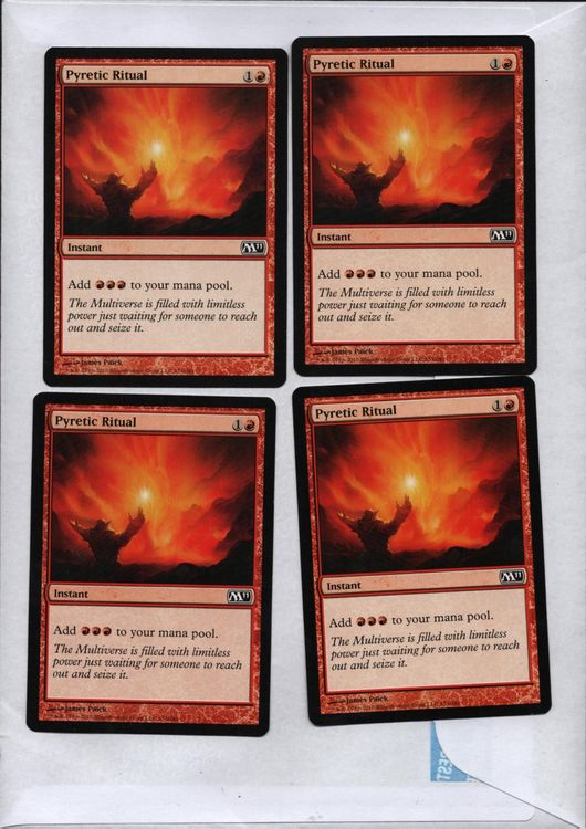MtG, Magic the Gatering 4x Pyretic Ritual (Gebraucht) in Glattfelden ...