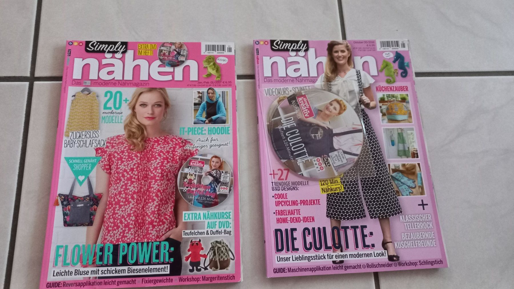 2 Näh Magazine "Simply Nähen" mit Schnittmuster & DVD (Gebraucht) in ...