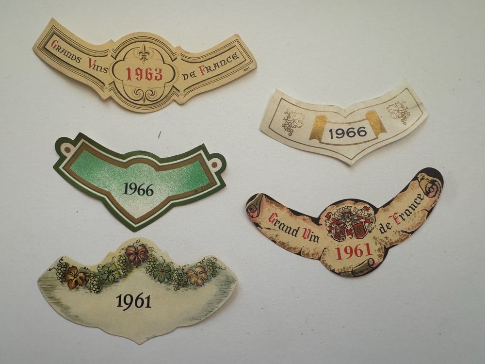 Weinetiketten - Flaschenhals 60er - Jahre (Gebraucht) in Tegerfelden ...