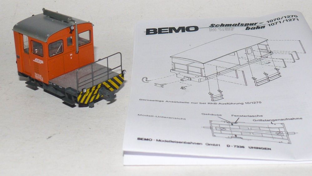 Bemo: RhB Traktor Tm 2/2 Nr. 24, orange | Kaufen auf Ricardo