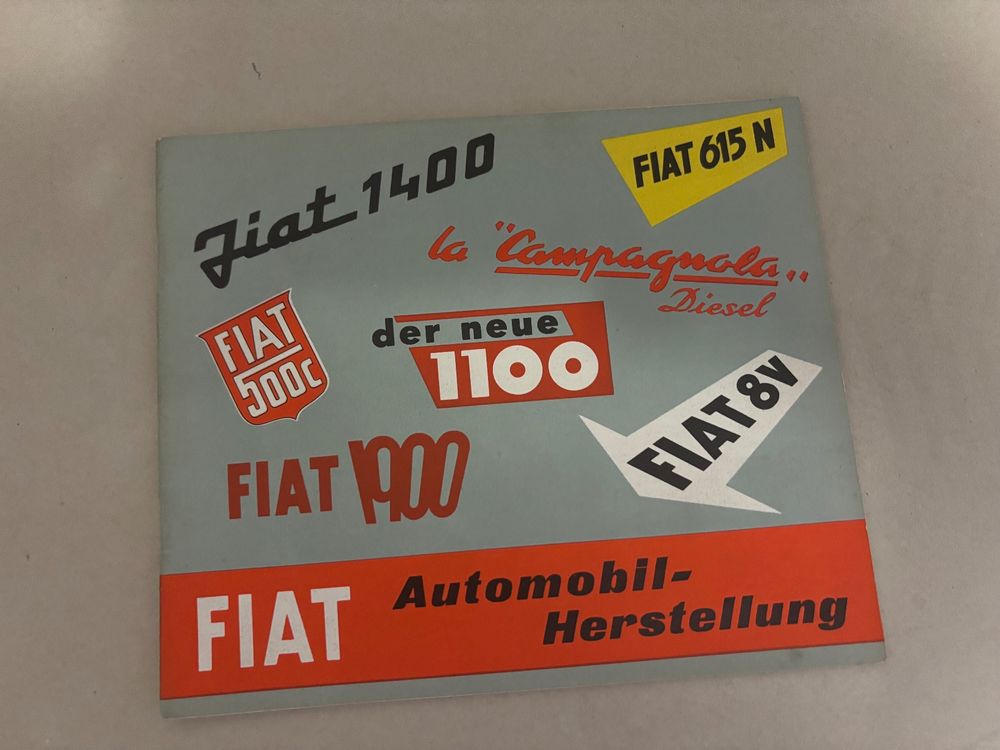 Fiat Modellübersicht der 50er Jahre, Oldtimer Rarität! (Gebraucht) in ...