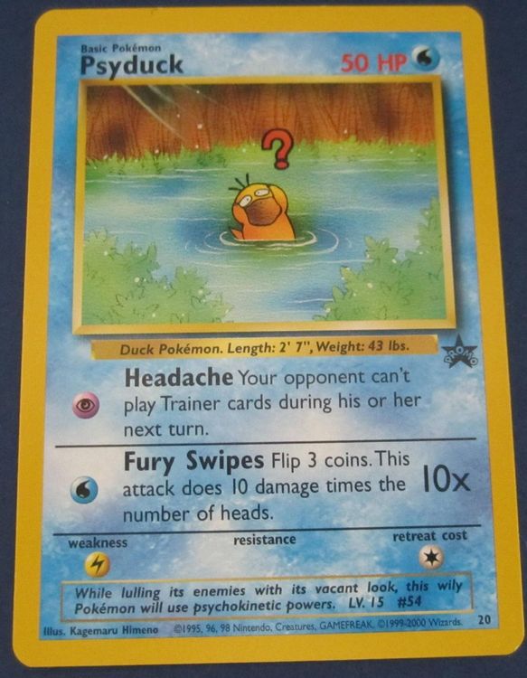 Pokémon Karte Psyduck 20 Promokarte Wizards Black Star Promo (Gebraucht ...