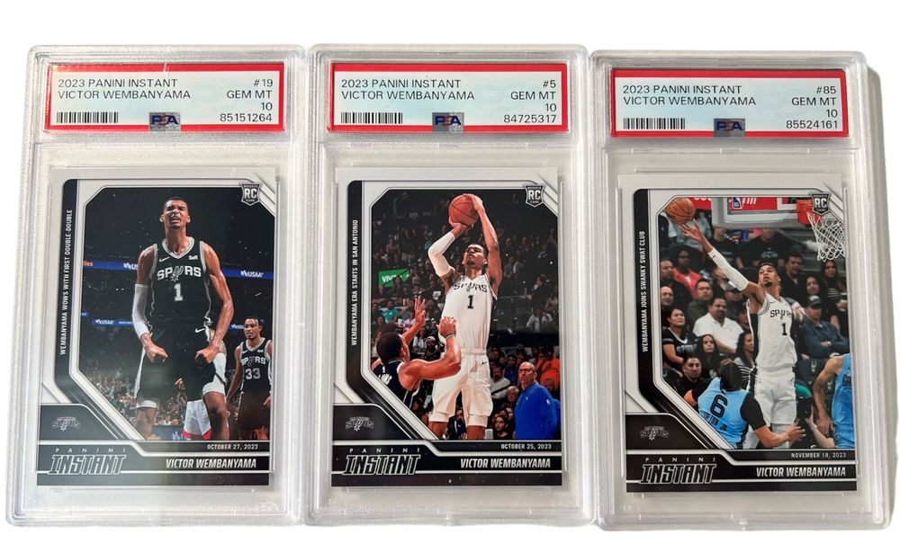 💎💎💎 3x PSA 10 Wembanyama Wemby NBA Spurs PANINI Rookie (Neu (gemäss ...
