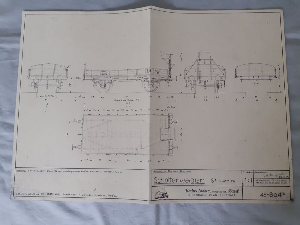 Studerplan: SBB Schotterwagen S3 (Neu (gemäss Beschreibung)) in Luzern ...