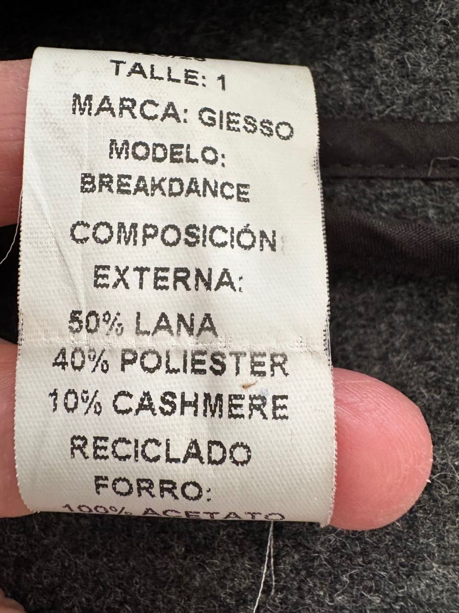 Manteau laine et cachemire gris, GIESSO taille S/M (D'occasion) à ...