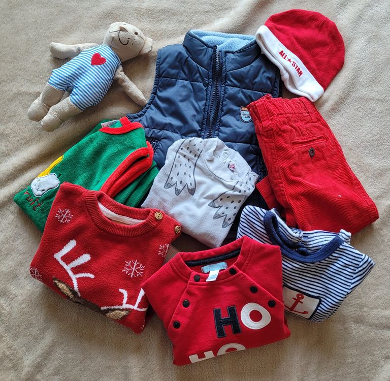 27 – Lot de 7 vêtements garçons (+bonnet et doudou) – 6m-2a (Gebraucht ...
