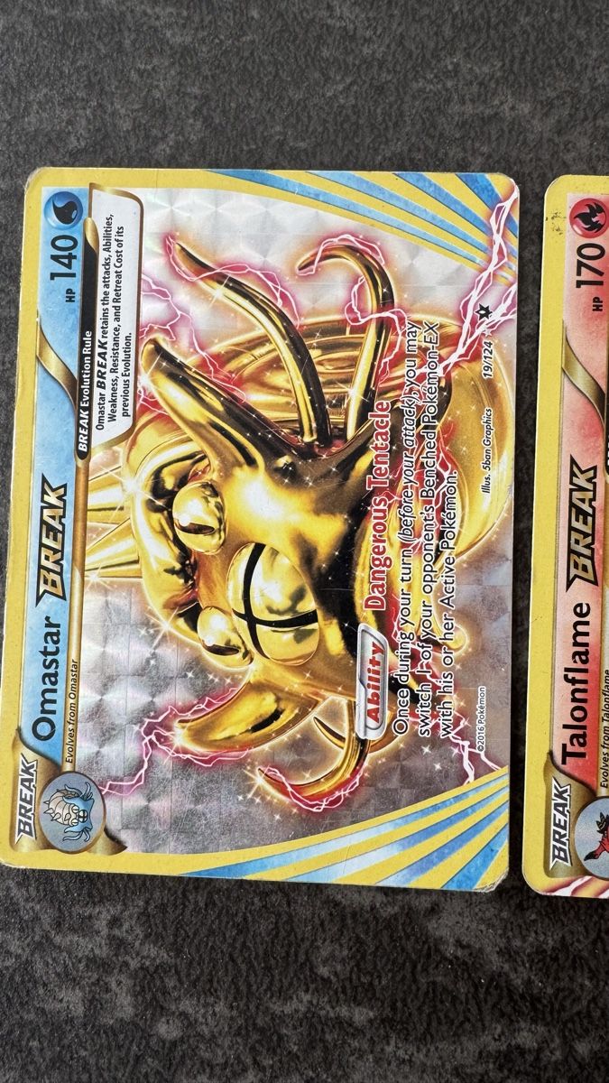 Pokemon Karten: Omastar, Talonflame, Hydreigon BREAK (Neu (gemäss ...
