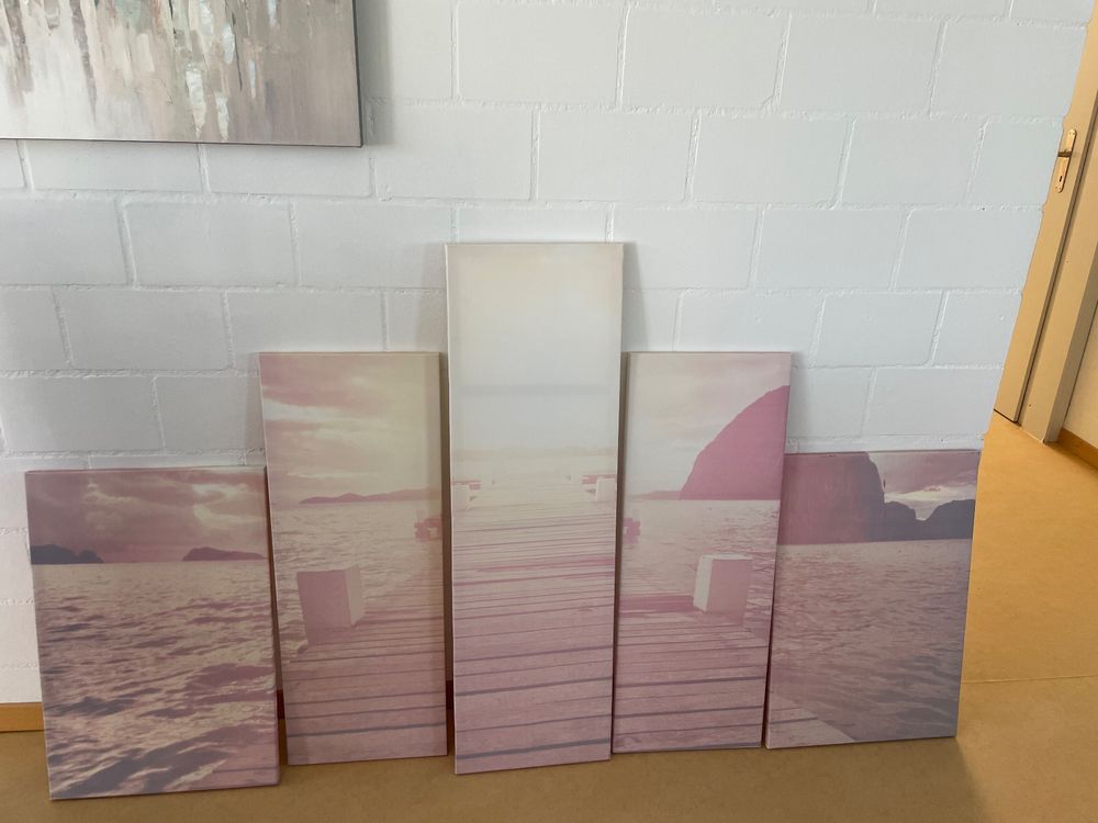 5-Teiliges Bild, Sonnenuntergang | Kaufen auf Ricardo