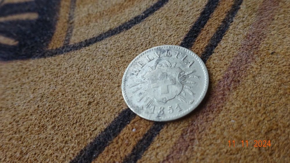 5 Rappen 1851 Billon très rare (D'occasion) à bassecourt pour CHF 460 ...