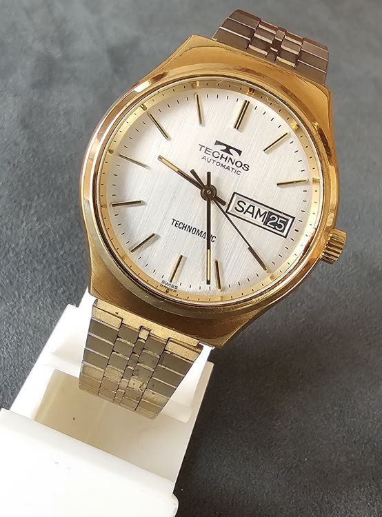TECHNOS AUTOMATIC Vergoldet Swiss Made Elegante Herrenuhr | Kaufen auf Ricardo