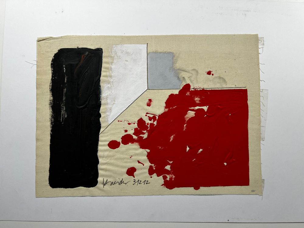 Willi Schwitter (1932 -2018) Abstrakte Mischtechnik Handsign (Gebraucht) in Neuhausen am ...