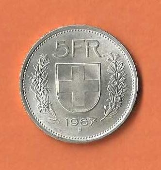 Münze 5 Franken 1967 Silber | Kaufen auf Ricardo