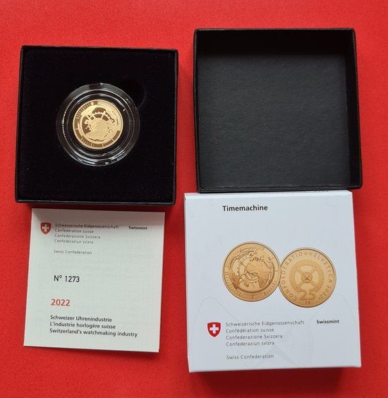Swissmint Timemachine Goldmünze Fr. 25.- (Neu und originalverpackt) in ...
