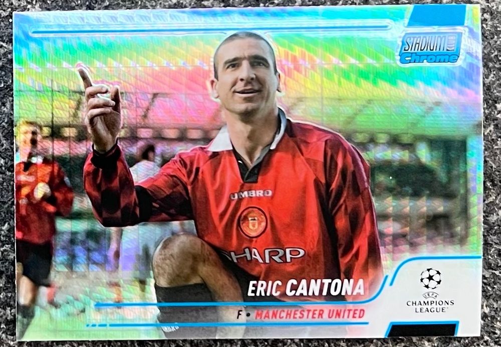 2021-22 Stadium Club Chrome UCL Blue Prism Eric Cantona ManU | Kaufen ...