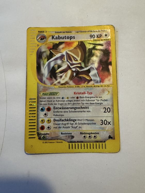 Kabutops Holo 150/144 Pokemon (Gebraucht) in Dübendorf für CHF 250 ...