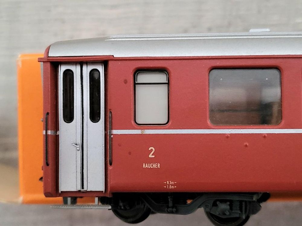 Bemo H0m RhB Personenwagen 3255 Bernina Bahn rot, neuwertig | Kaufen ...